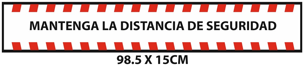 Comprar ADHESIVO MANTENGA LA DISTANCIA DE SEGURIDAD 98.5 X 15CM en ... Comprar ADHESIVO MANTENGA LA DISTANCIA DE SEGURIDAD 98.5 X 15CM en ...